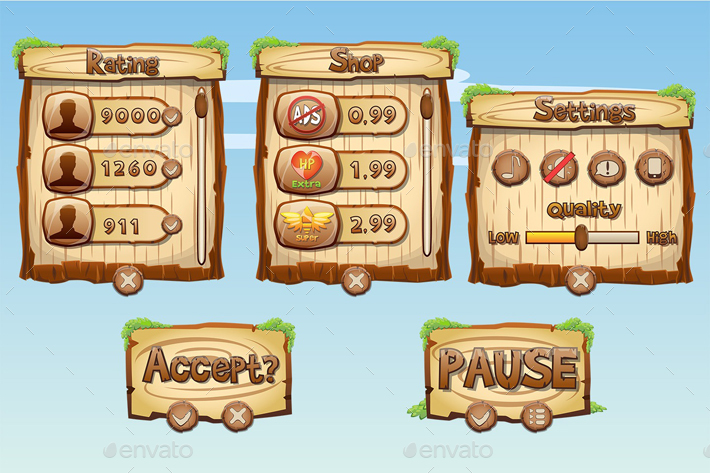 Jump Game UI, Game Assets | GraphicRiver