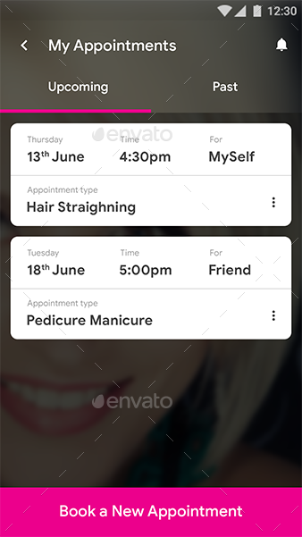 Salon Appointment Booking App UI Kit| Beauty Parlor App UI Kit| Makeup ...