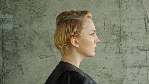Beautiful Model Haircut, Stock Footage | VideoHive
