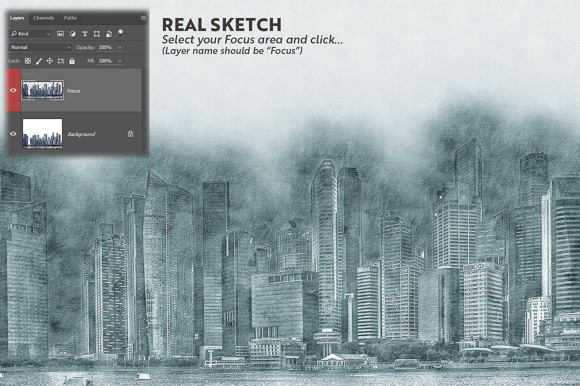 Real Sketch Pro Photoshop Action, Add-ons | GraphicRiver