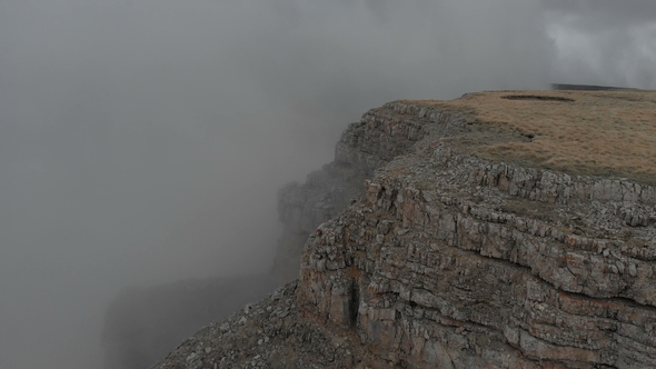 Flight Over the Cliffs of the Edge of the Plateau in the Northern ...