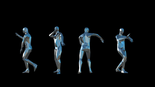 3D Low Poly Party Dancer, Motion Graphics | VideoHive