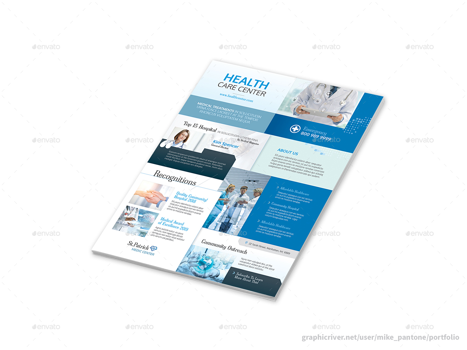 Medical Care Flyers – 4 Options, Print Templates | GraphicRiver