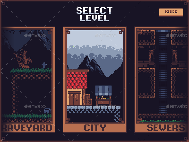 Retro Pixel Art Tileset Pack Colored Version, Game Assets | GraphicRiver
