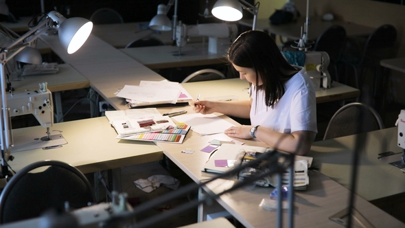 Designer Draw Sketches in the Studio, Stock Footage | VideoHive