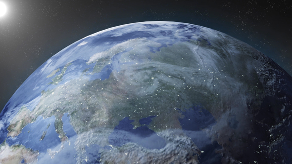Earth Zooms In On Europe, Motion Graphics | VideoHive