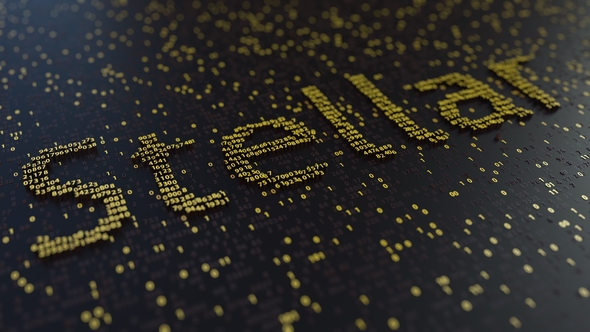 Stellar Word Made of Moving Golden Numbers, Motion Graphics | VideoHive
