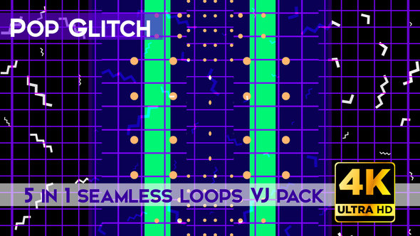 Pop Glitch VJ Loops, Motion Graphics | VideoHive