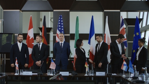 International Leaders Posing for Photo, Stock Footage | VideoHive
