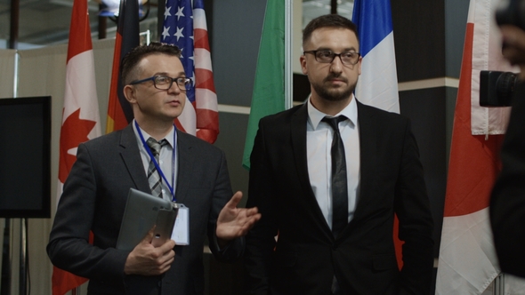 Politician Giving Interview To Social Media, Stock Footage | VideoHive