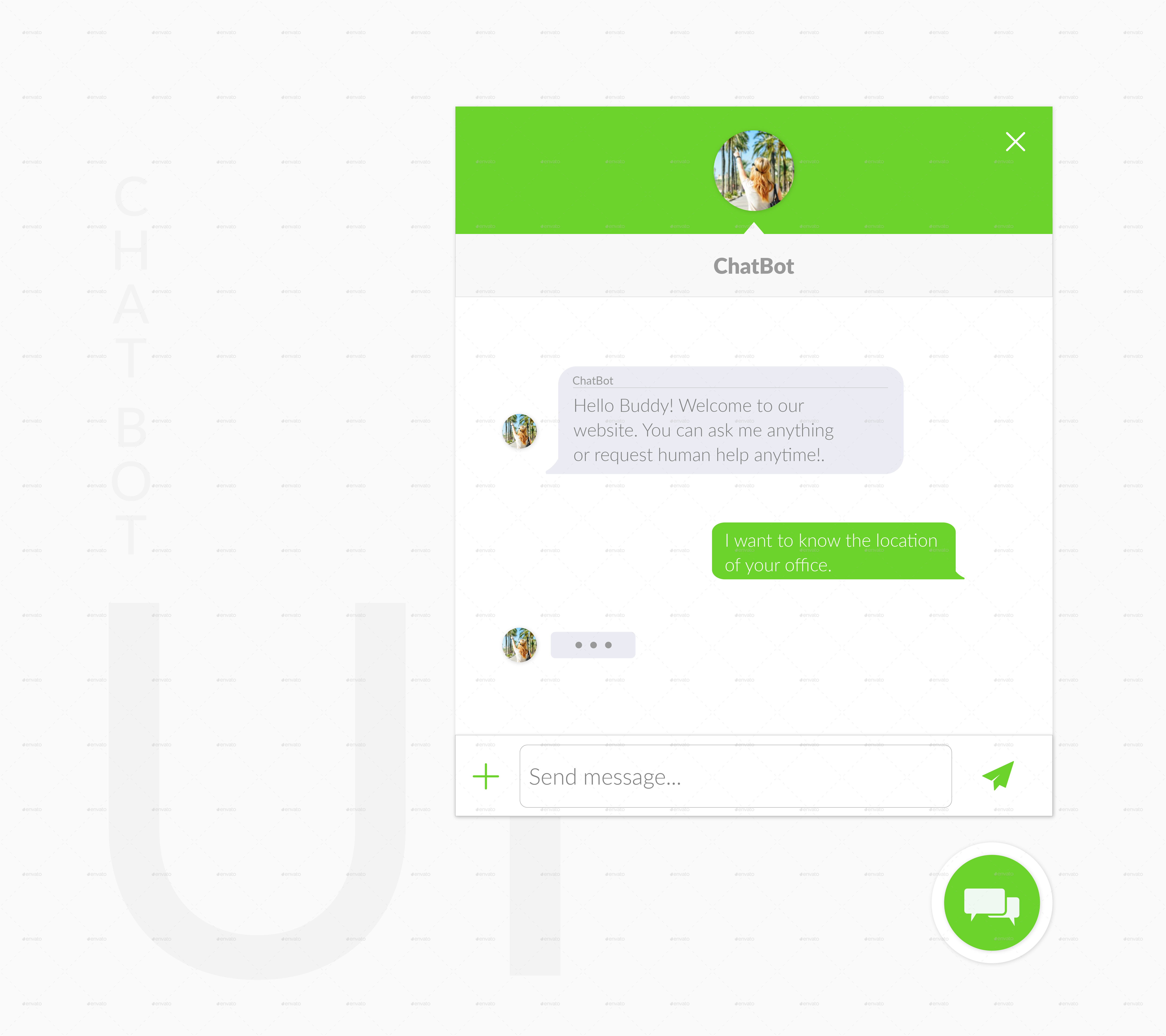 12 Creative Website Chat Bot UI Designs, Web Elements | GraphicRiver
