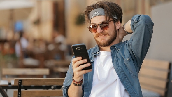 Man Texting Message, Stock Footage | VideoHive