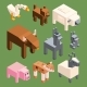 Isometric Animals of Farm, Vectors | GraphicRiver