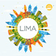 Lima Peru City Skyline with Color Buildings, Vectors | GraphicRiver