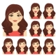Woman Expressions Set, Vectors | GraphicRiver