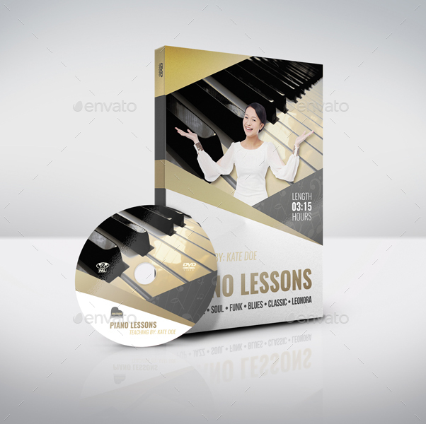 Music Lessons DVD Cover and Label Template, Print Templates | GraphicRiver