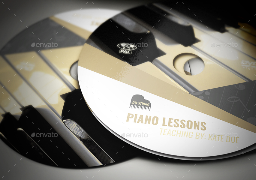 Music Lessons DVD Cover and Label Template, Print Templates | GraphicRiver