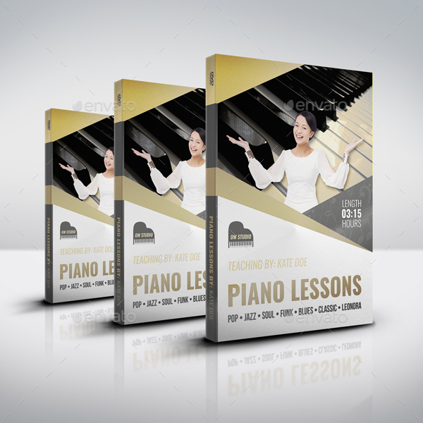 Music Lessons DVD Cover and Label Template, Print Templates | GraphicRiver