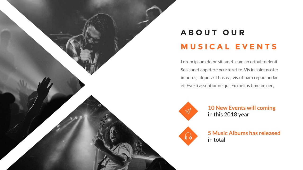 Musica - Music And Band PowerPoint Template, Presentation Templates