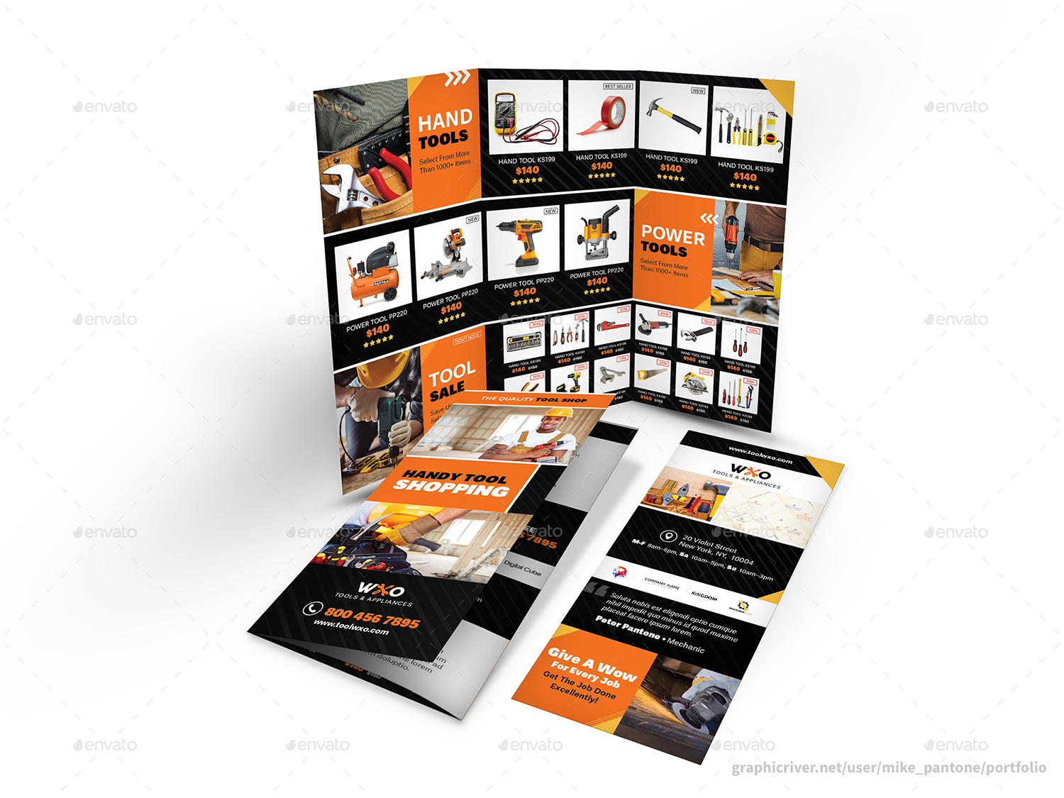 Tools Shop Trifold Brochure, Print Templates | GraphicRiver