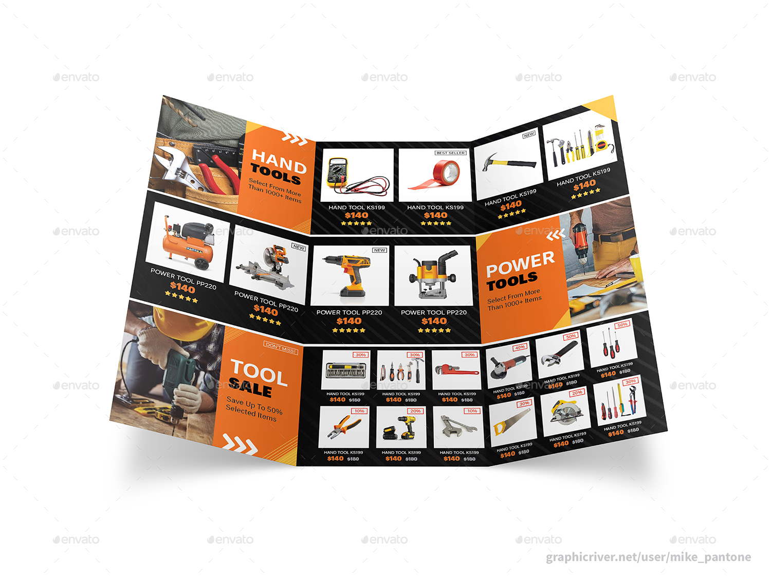 Tools Shop Trifold Brochure, Print Templates | GraphicRiver