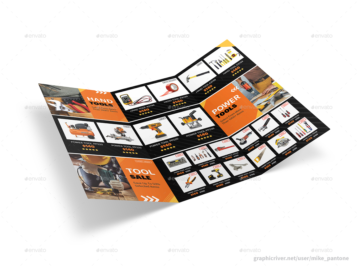 Tools Shop Trifold Brochure, Print Templates | GraphicRiver