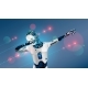 Robot or cyborg dabbing on party. Dab pose. Cybernetic man with AI ...