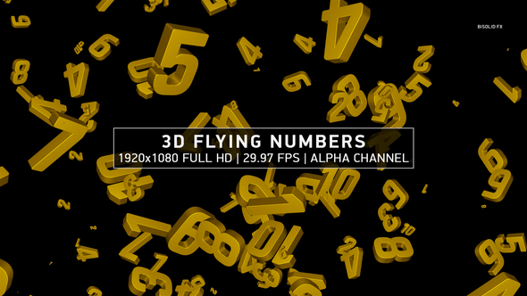 3D Flying Numbers, Motion Graphics | VideoHive