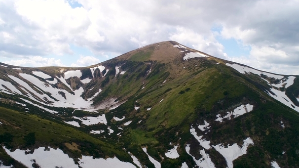 Aerial Panoramic View of Mount Hoverla or Goverla, Ukraine Carpathian ...