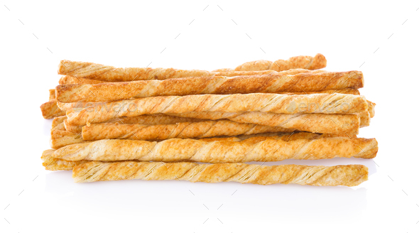 pile of delicious pretzel sticks isolated on white background Stock ...
