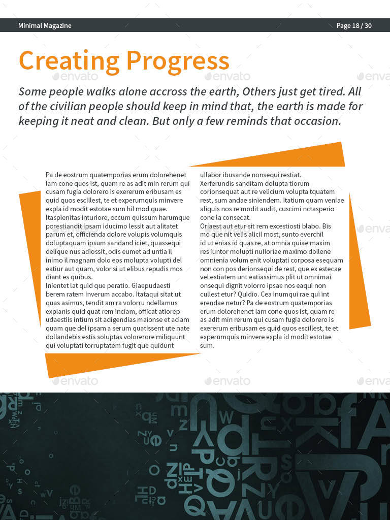 Minimal E Magazine Template, ePublishing | GraphicRiver