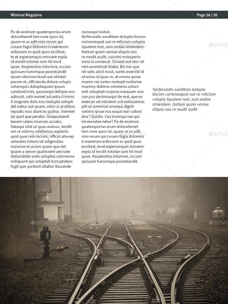 Minimal E Magazine Template, ePublishing | GraphicRiver