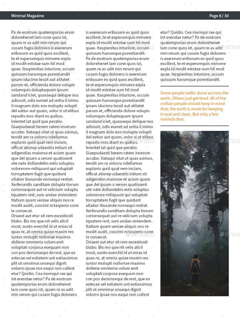 Minimal E Magazine Template, ePublishing | GraphicRiver