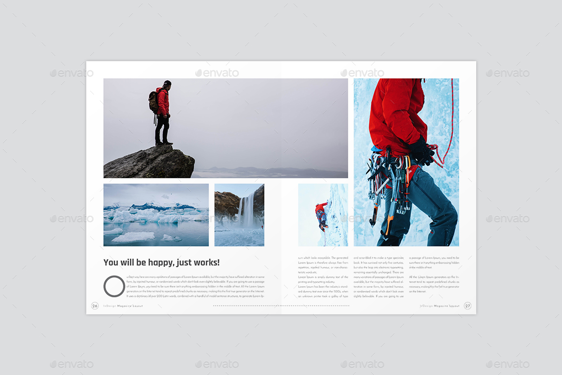 InDesign Minimalist Magazine Layout, Print Templates | GraphicRiver