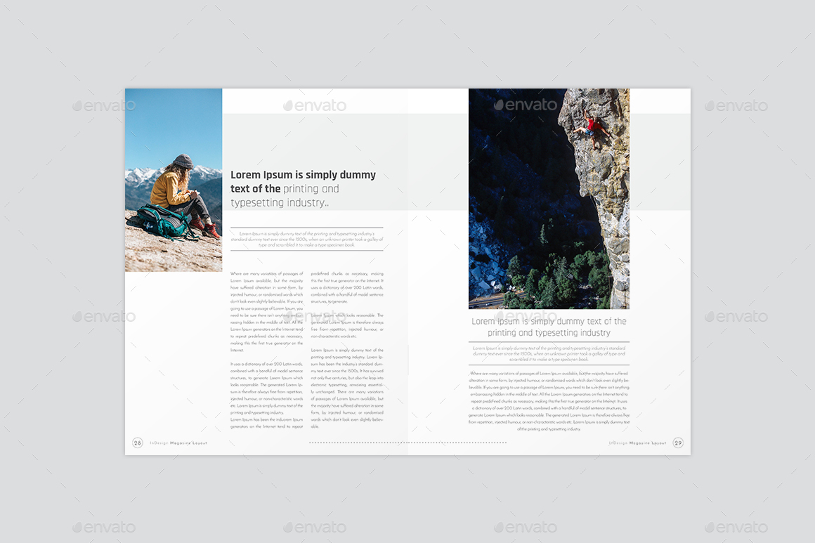 InDesign Minimalist Magazine Layout, Print Templates | GraphicRiver