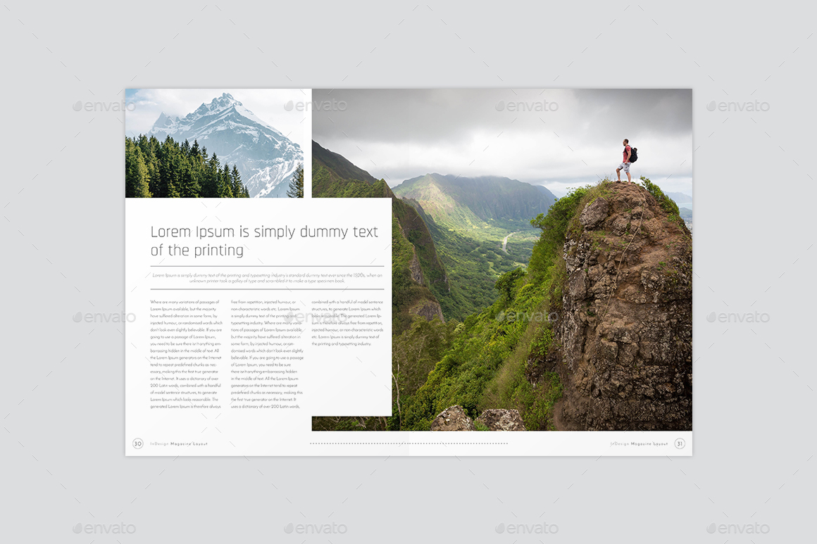 InDesign Minimalist Magazine Layout, Print Templates | GraphicRiver