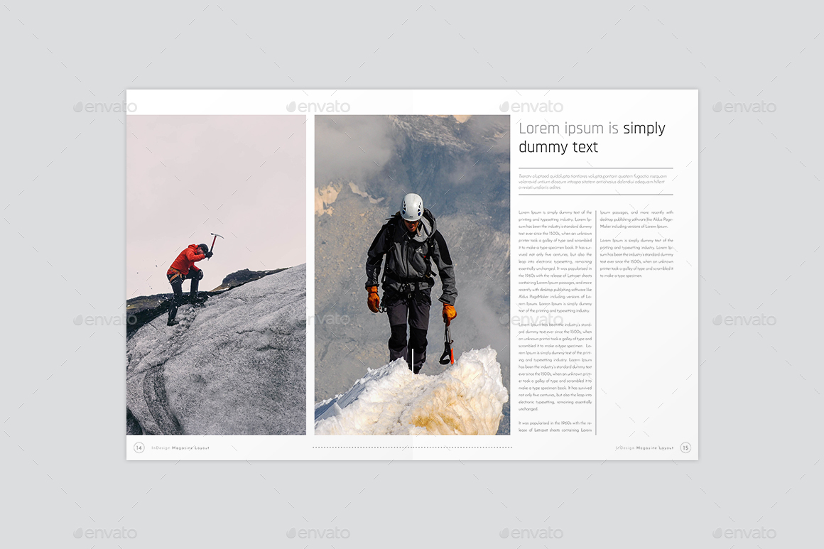 InDesign Minimalist Magazine Layout, Print Templates | GraphicRiver