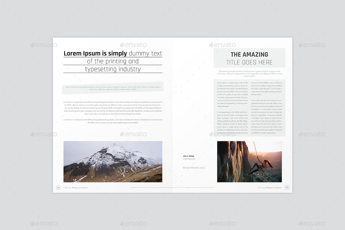 InDesign Minimalist Magazine Layout, Print Templates | GraphicRiver