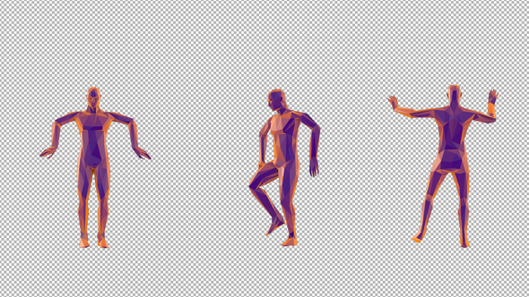 Low Poly Party Dancer, Motion Graphics | VideoHive