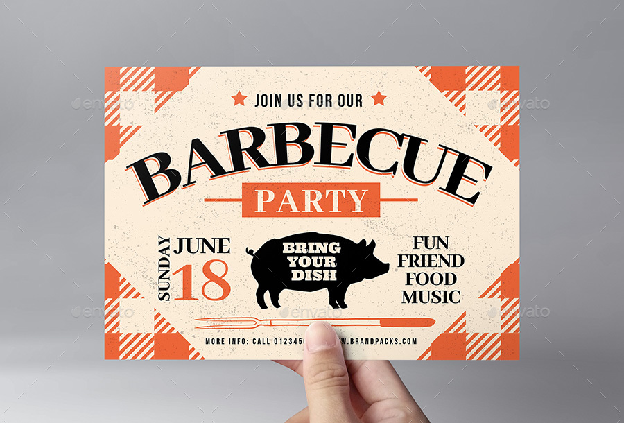 Rustic BBQ Flyer / Poster, Print Templates | GraphicRiver