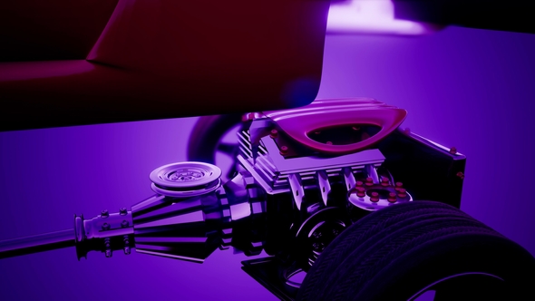 Car Chassis with Engine, Motion Graphics | VideoHive