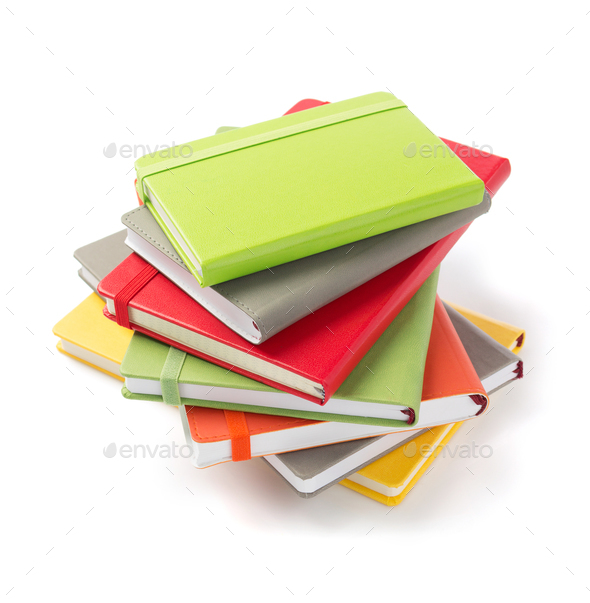 notebook and pad at white background Stock Photo by seregam | PhotoDune