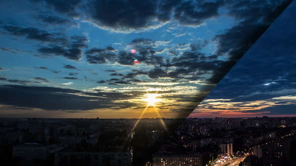 Sunset. Day To Night, Stock Footage | VideoHive