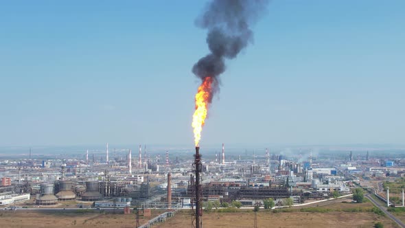 A gas torch on an oil rig, Stock Footage | VideoHive