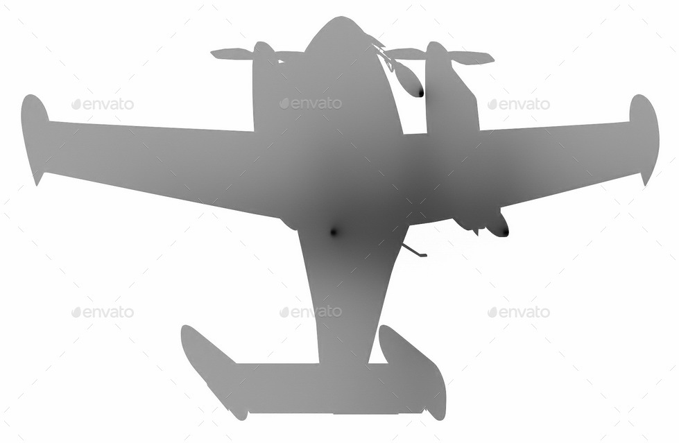3D Shadow - Airplane 07 by Tyrian_Purple | 3DOcean