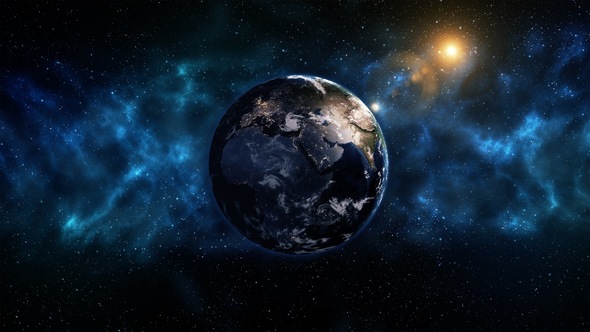 Realistic Earth Rotation, Motion Graphics | VideoHive