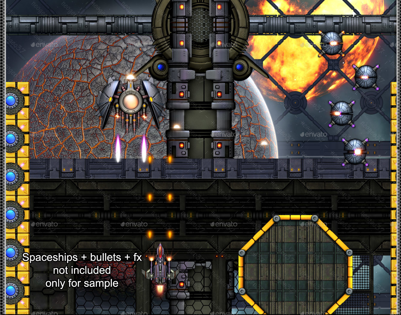 Sci-Fi Space Tileset Vol 2, Game Assets | GraphicRiver