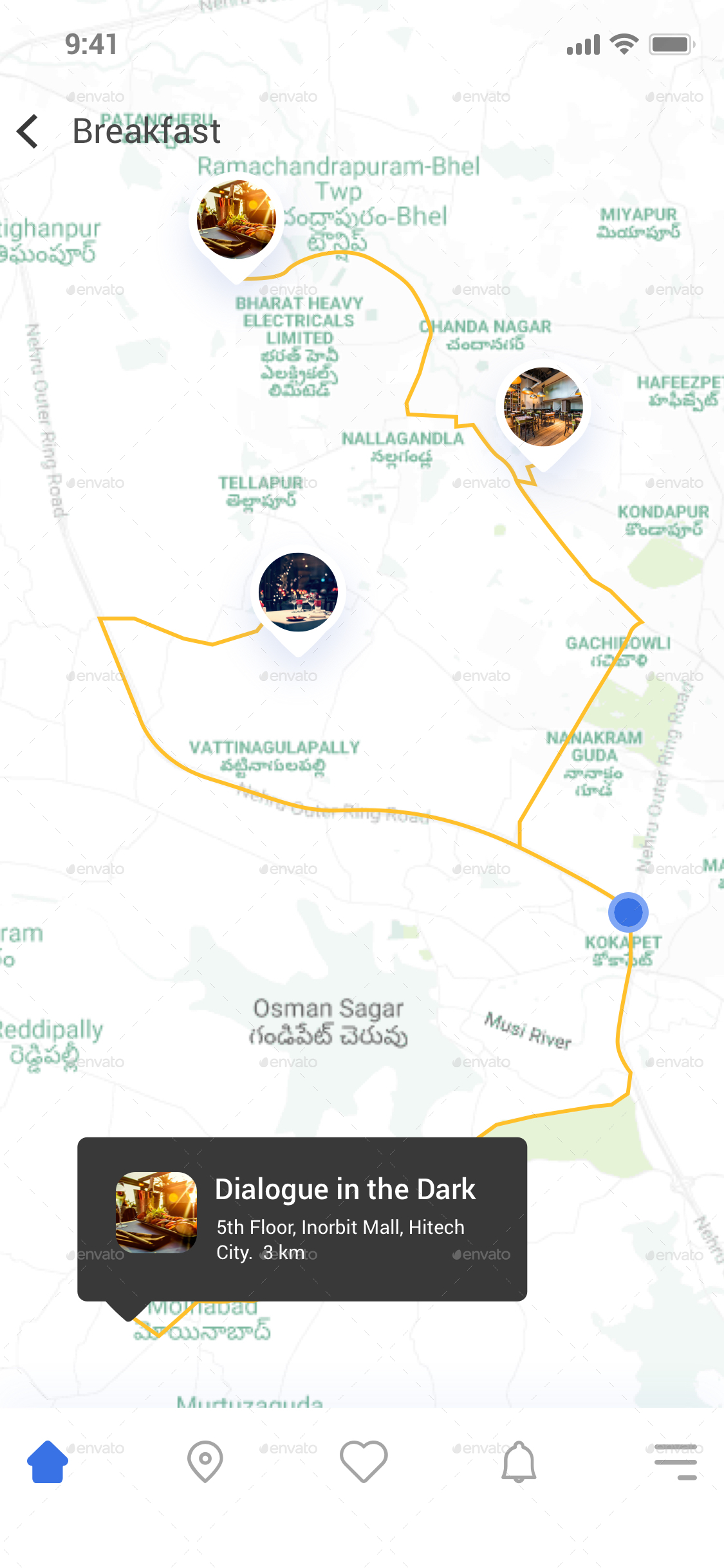 Seven Restaurant Mobile App UI Kit, Web Elements | GraphicRiver