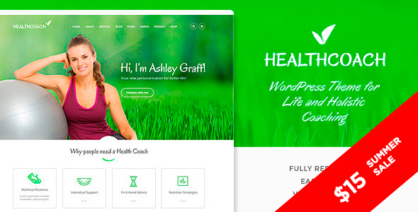 Health Coach - Life Coach WordPress theme for Personal Trainer by ...