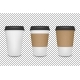 Vector Realistic Paper Coffee Cup Icon Set, Vectors | GraphicRiver